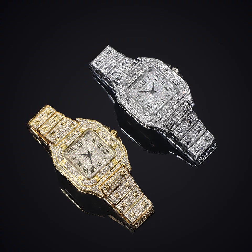 GOLD ICED WATCH – Our_kulture Shop